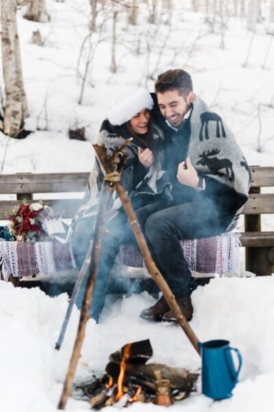 Alpine Snowy Engagement at the Vermion Mountains – Ellwed