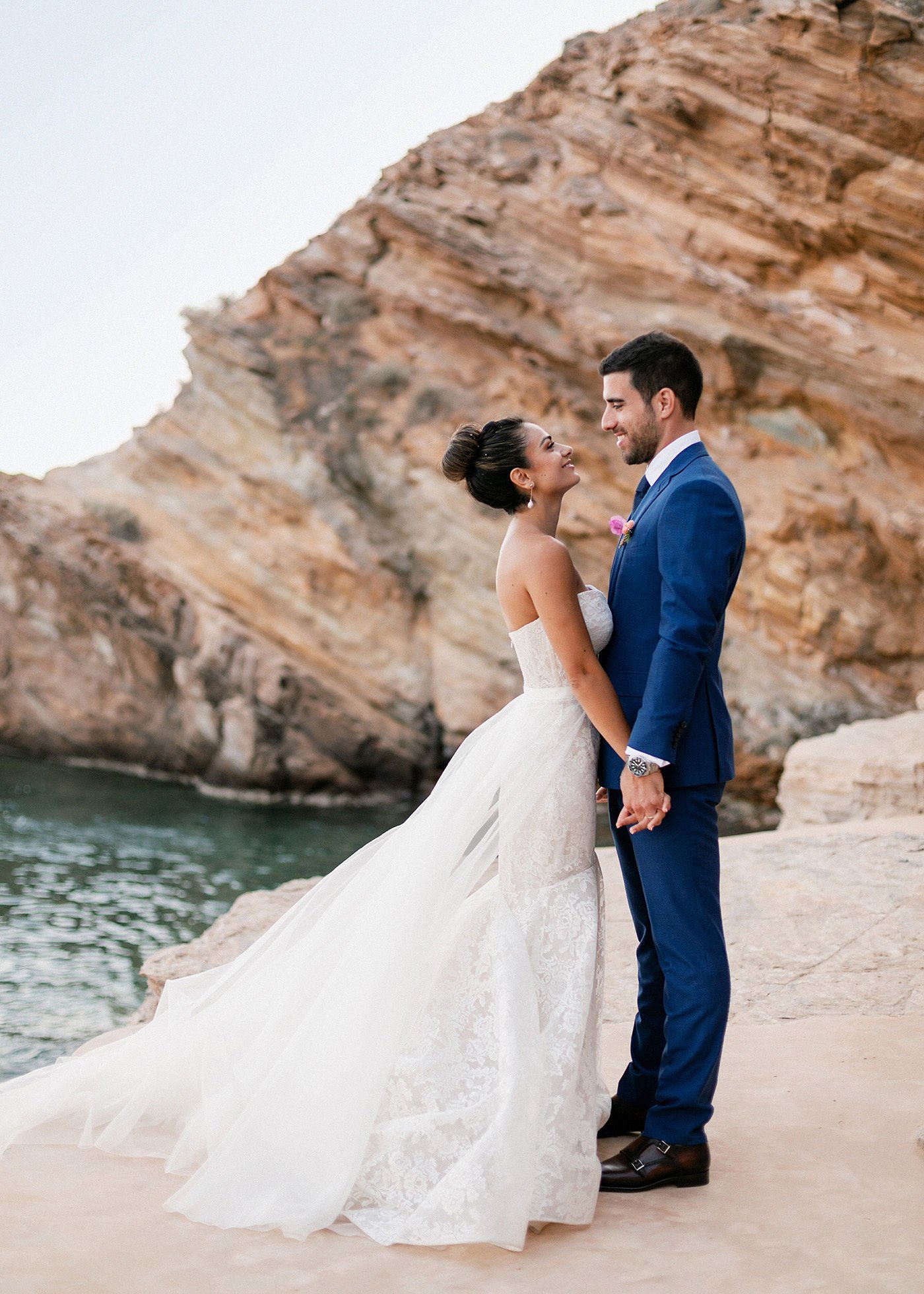 Fun and Colorful Modern Island Wedding in Ios, Greece – Ellwed